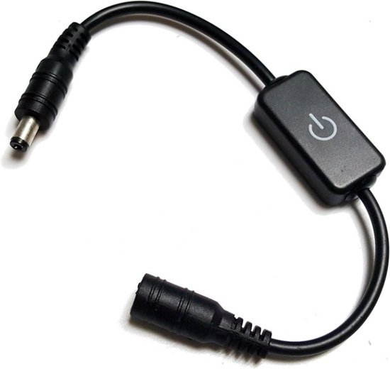 LvT - LED Strip snoerdimmer met touch knop zwart 12-24V | bol