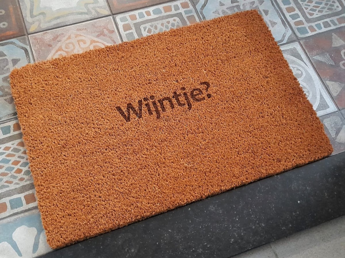 Deurmat Wijntje? - Kokos Deurmat voor Binnen en Buiten - Deurmat met ...