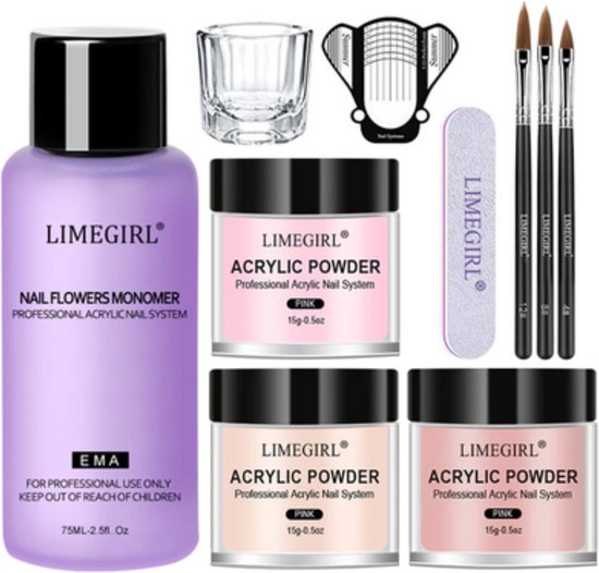 Studio Jacquí Nail Art Set | Penselen | Acryl Poeder | Acrylnagels ...