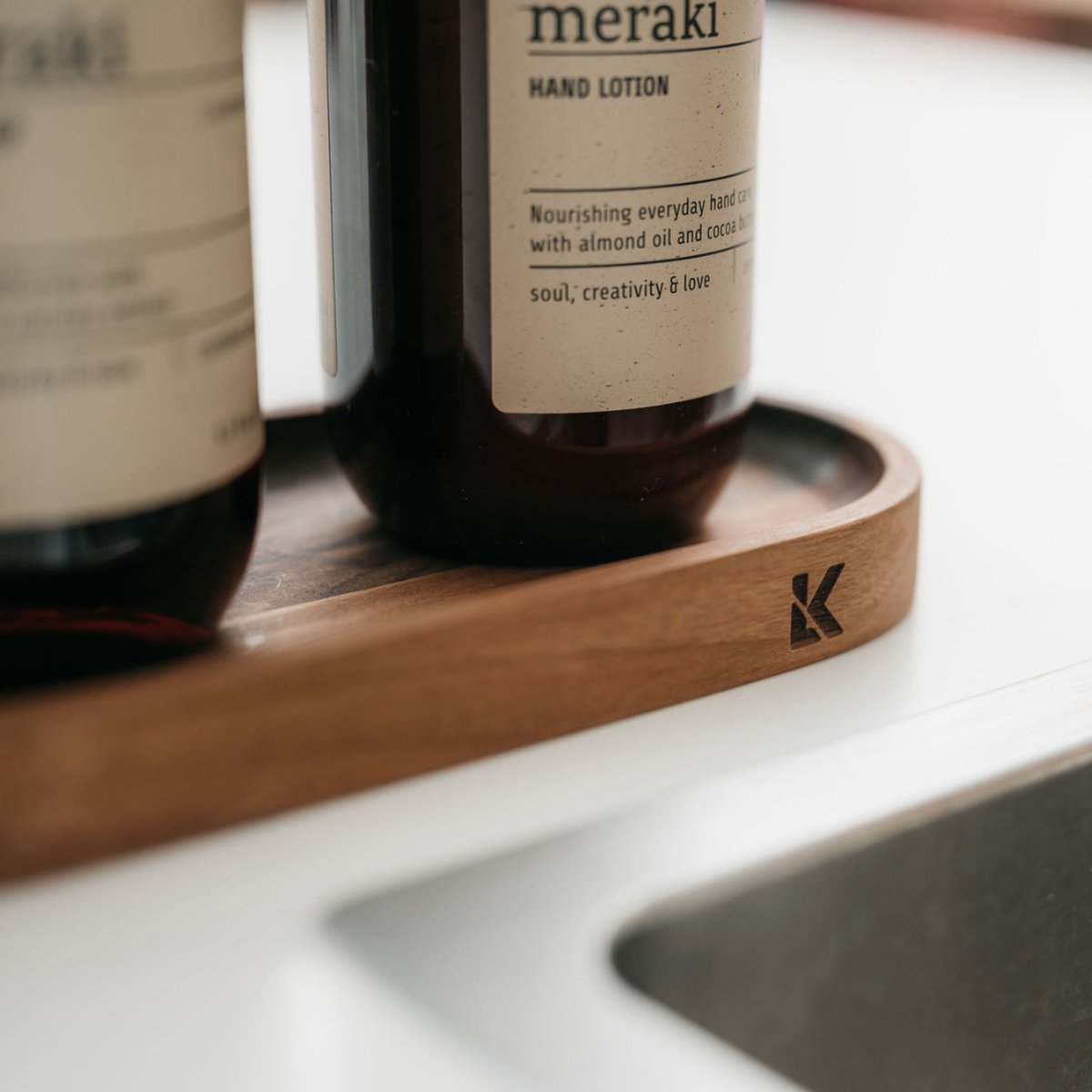 Kitchen Lab Co. Mini Dienblad Walnoot hout | 20x10cm | Koffie dienblad ...