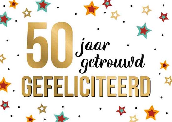 Wenskaart Daisy 50 jaar getrouwd gefeliciteerd | bol.com