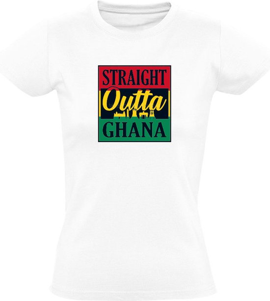Ghana T-shirt Dames | afrika | land | ghana | afkomst | | bol