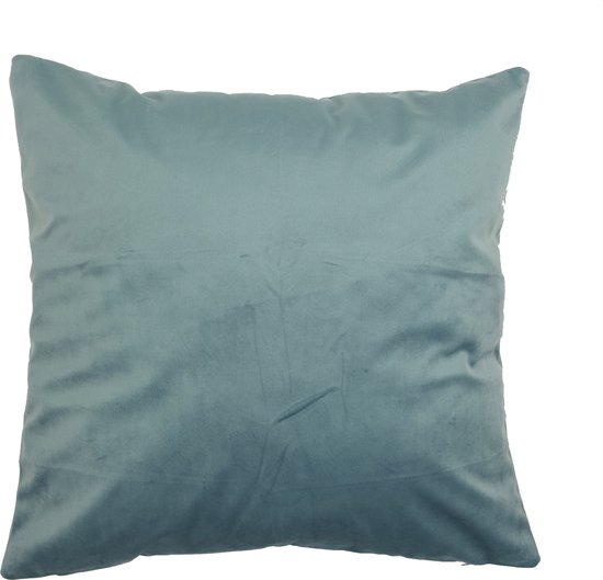 Velvet Kussenhoes | Fluweel | Aqua | 100% Polyester | 45 x 45 cm ...