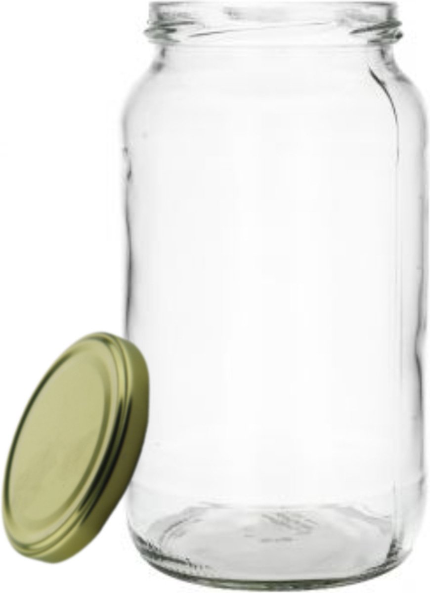 24 stuks weckpotten glas 1 liter met sluiting - weckpotjes ...