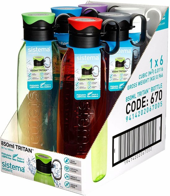 Sistema Hydrate drinkfles Tritan Traverse 850ml PRIJS 1 FLES | bol