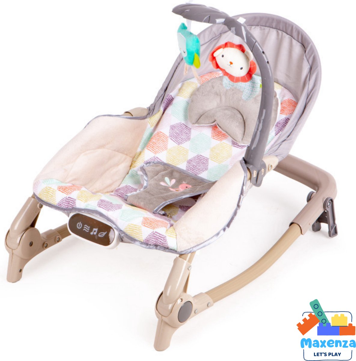 Maxenza Let's Play 2-in-1 Smart Schommelstoel Baby - Vibrerend ...