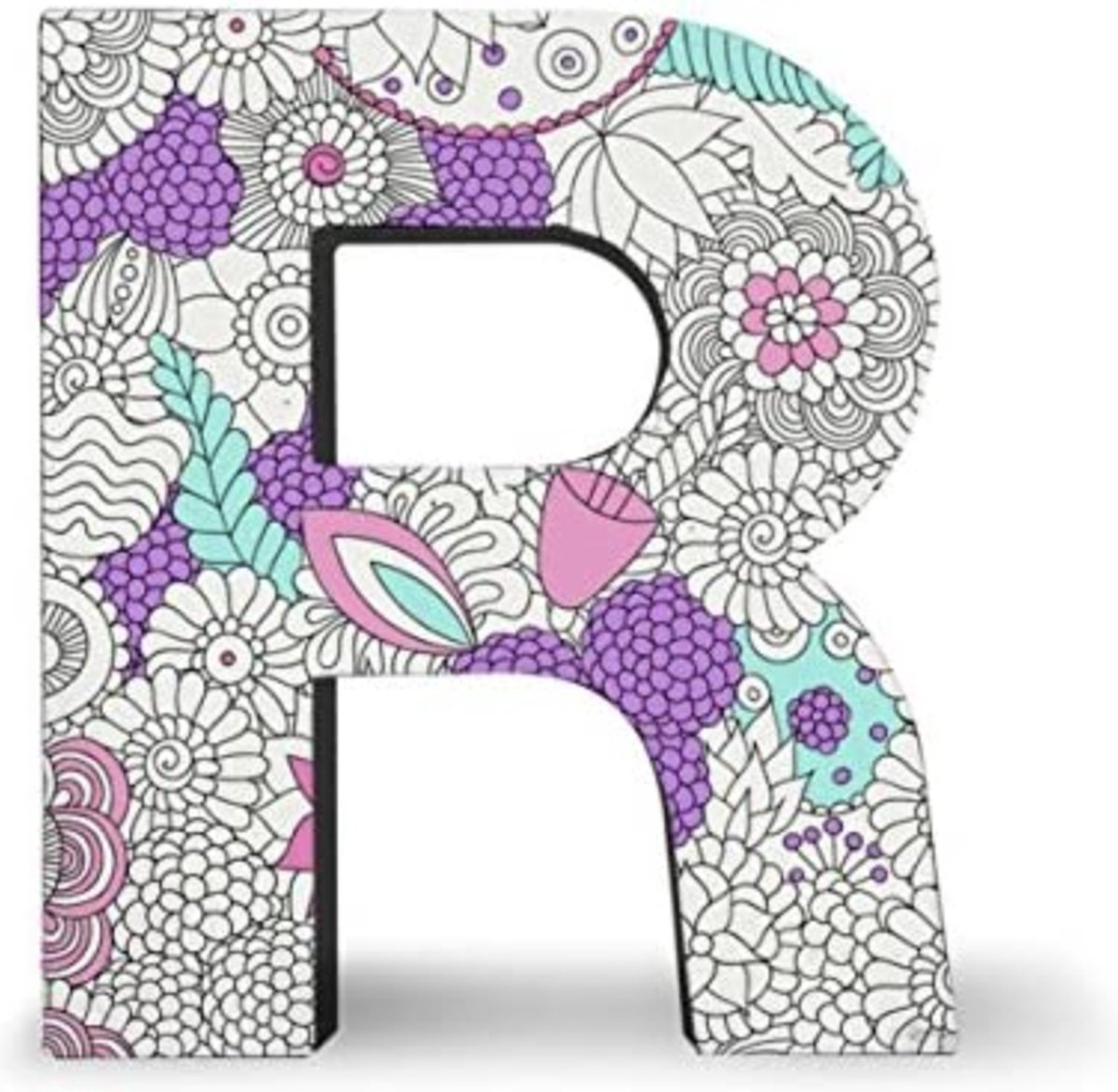 CGB GIFTWARE Color Joy Art - Large Block Letter “R“ Wall Hanging ...