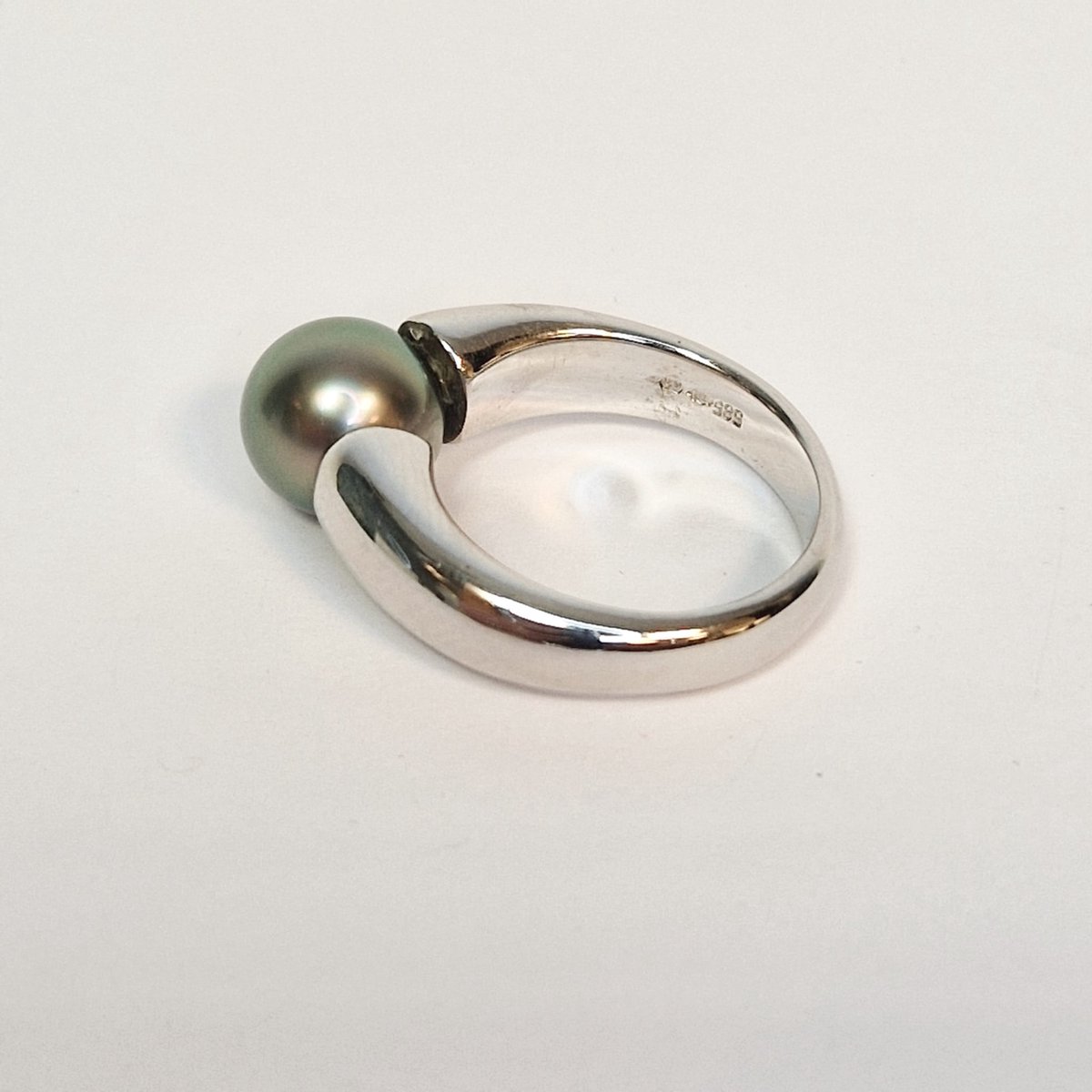 Ring - or blanc - 14 kt - perle de Tahiti - vente Joaillier Verlinden ...
