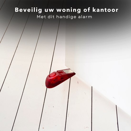 Cheqo® Deurstop Alarm - 110dB - 15cm - Anti-Inbraak Deurwig met Alarm ...