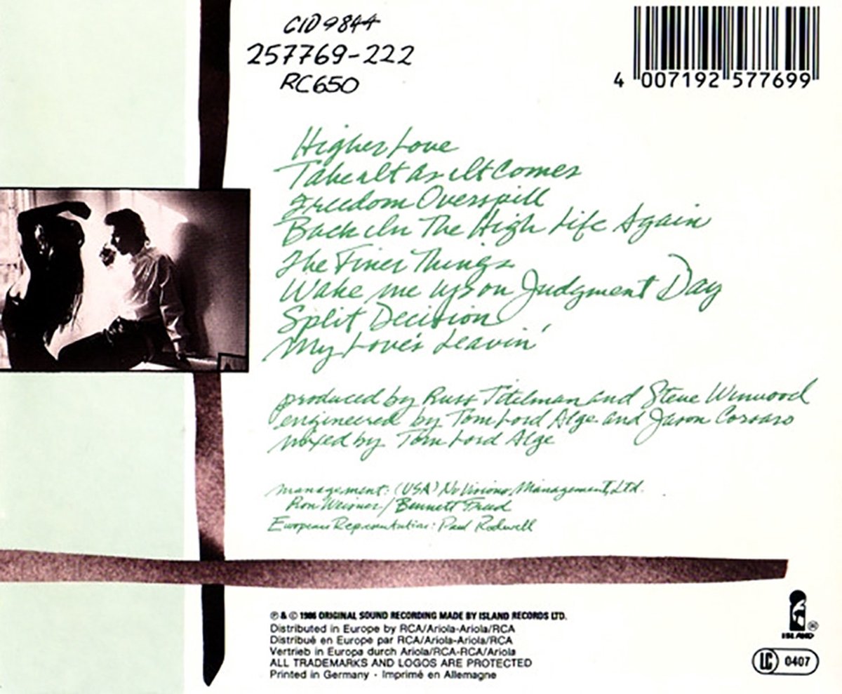 STEVE WINWOOD - Back in the high life, 1-CD STEVE WINWOOD - BACK IN THE ...