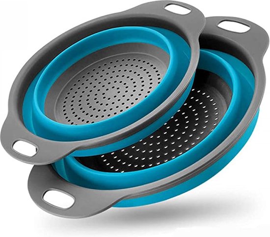 FMF - 2 Stuks -Vergiet Opvouwbaar (29cm en 24cm) - Inklapbare Vergiet ...