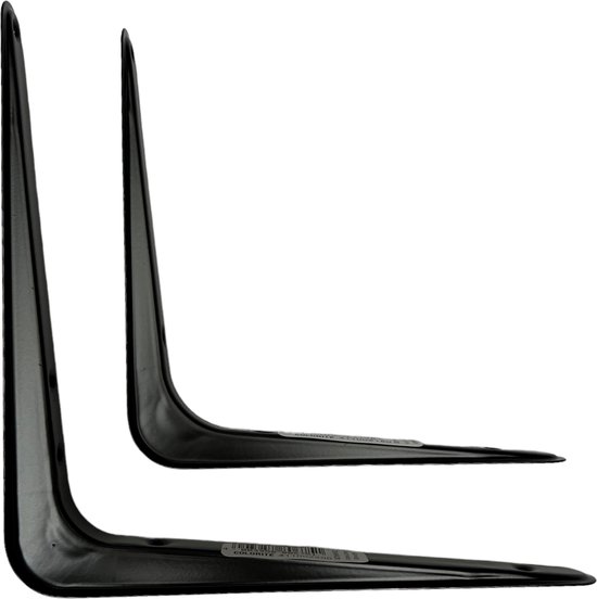 Colorite stalen plankdrager zwart 20x20cm LUXE uitvoering doos à 10st ...