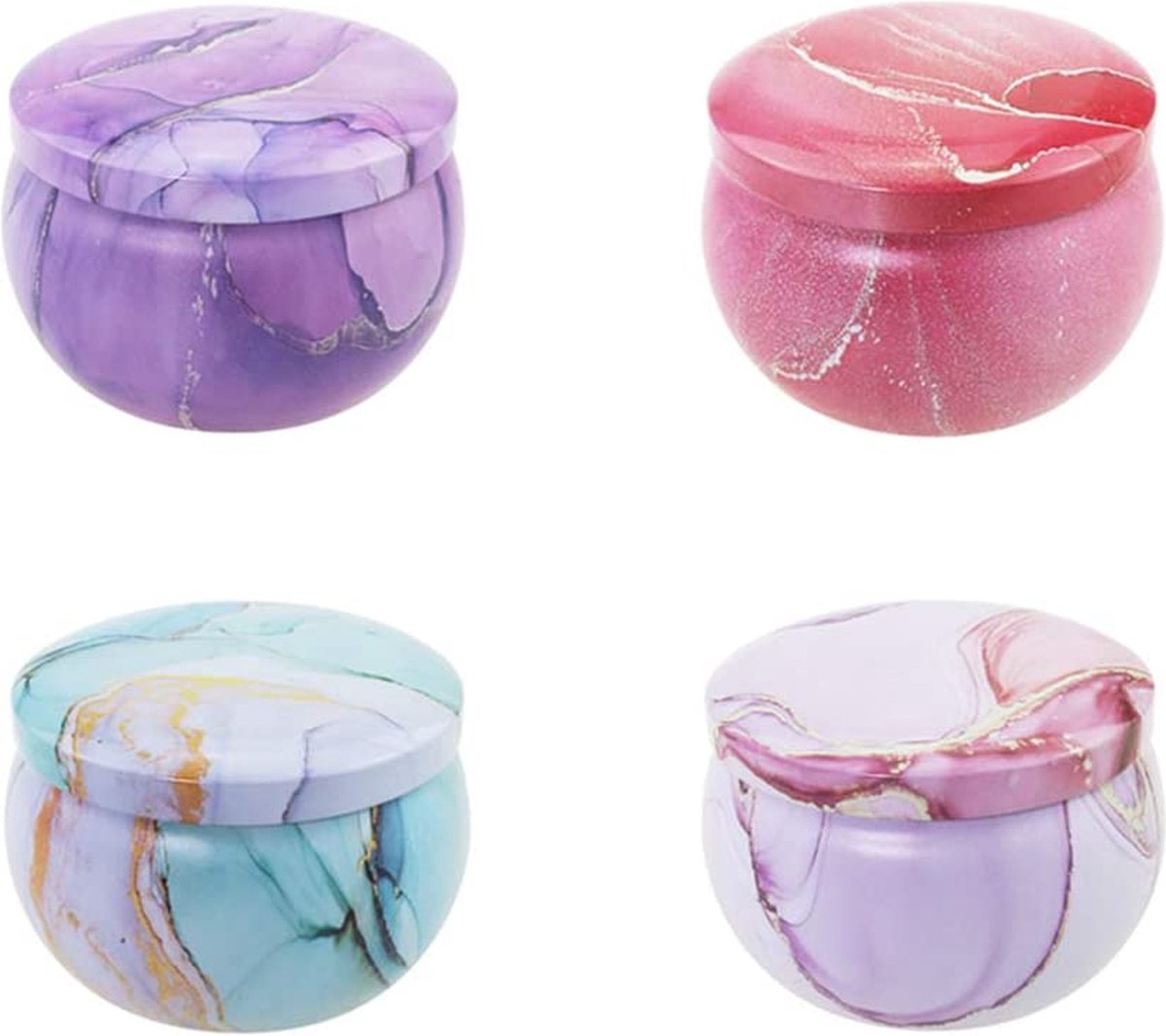 4 Stuks - Herbruikbare Kaars Blikken - Voor Kaarsen Maken - Lege ...