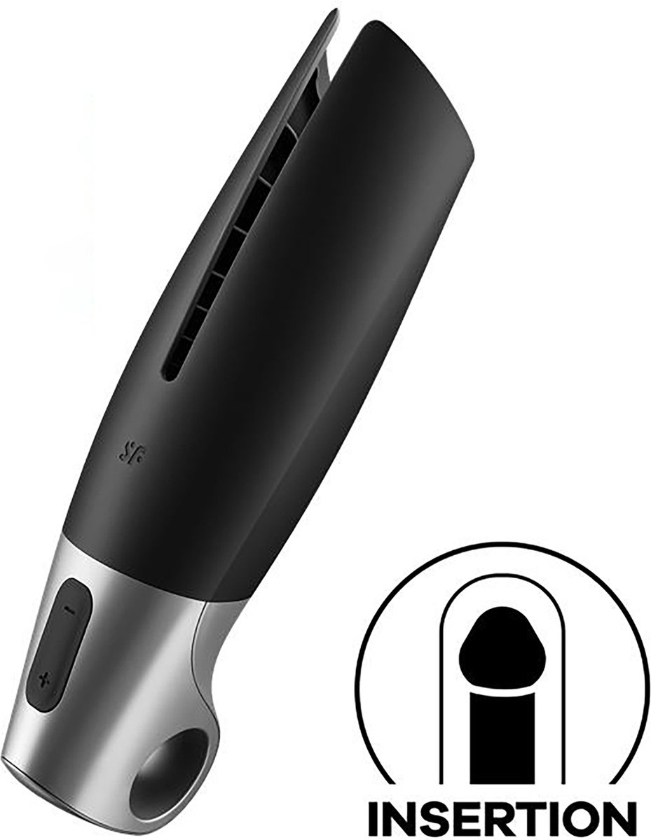 Satisfyer - Power Masturbator Met App Control - Zwart/Zilver | bol
