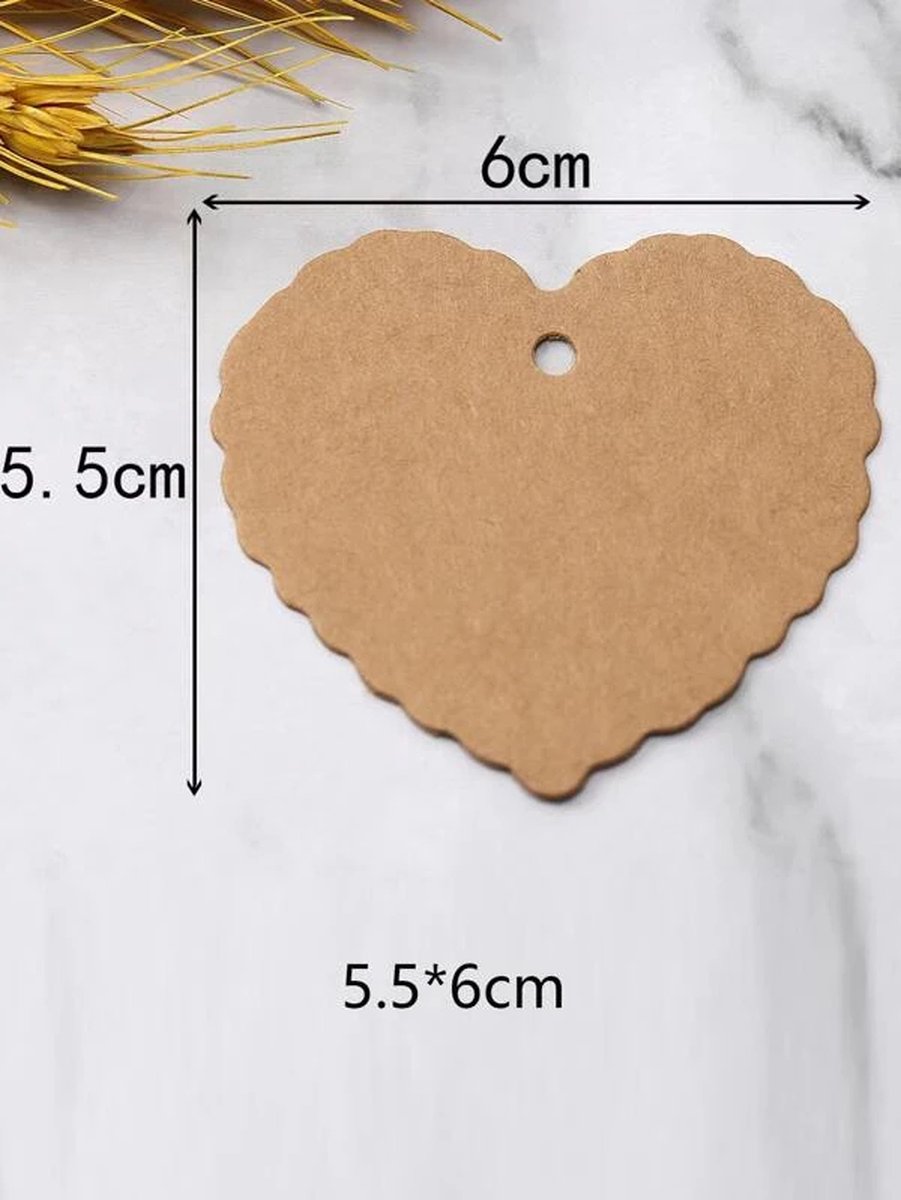 Label Kaartje - Hart / Hartje / Hartjes - Kartelrand - Kartonnen ...