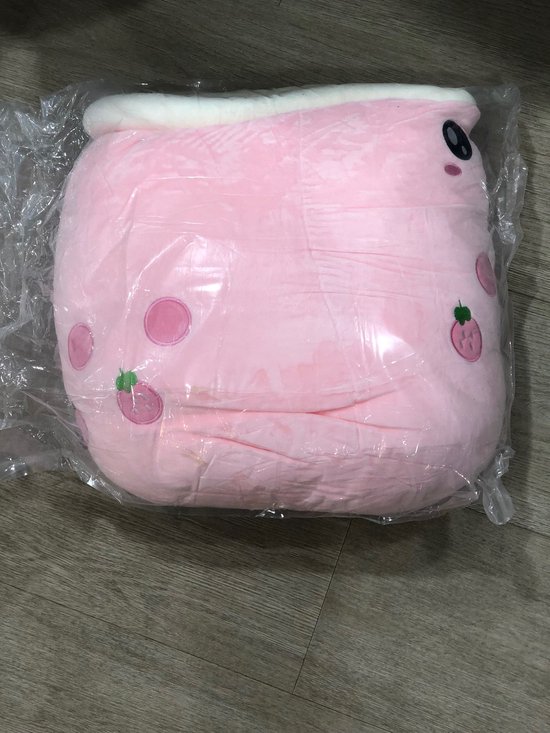 BOBA Pluche Maxi Roos 60cm bubbel tea gadget squeeze mellow smile mega ...