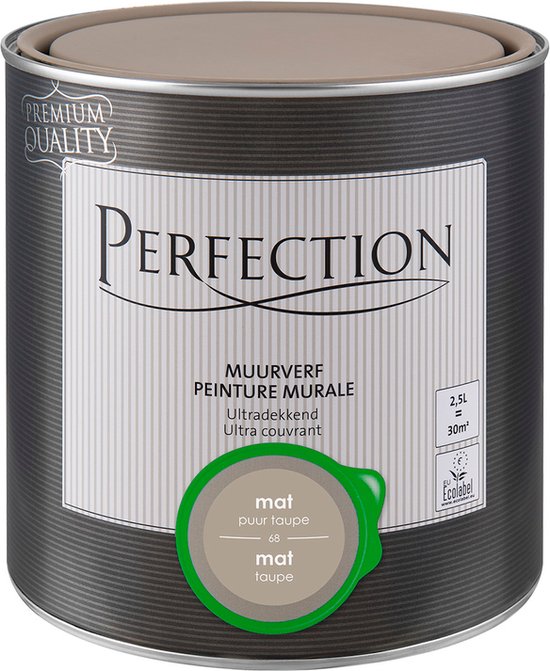 Perfection Muurverf Ultradekkend Mat Taupe 2.5L | bol.com