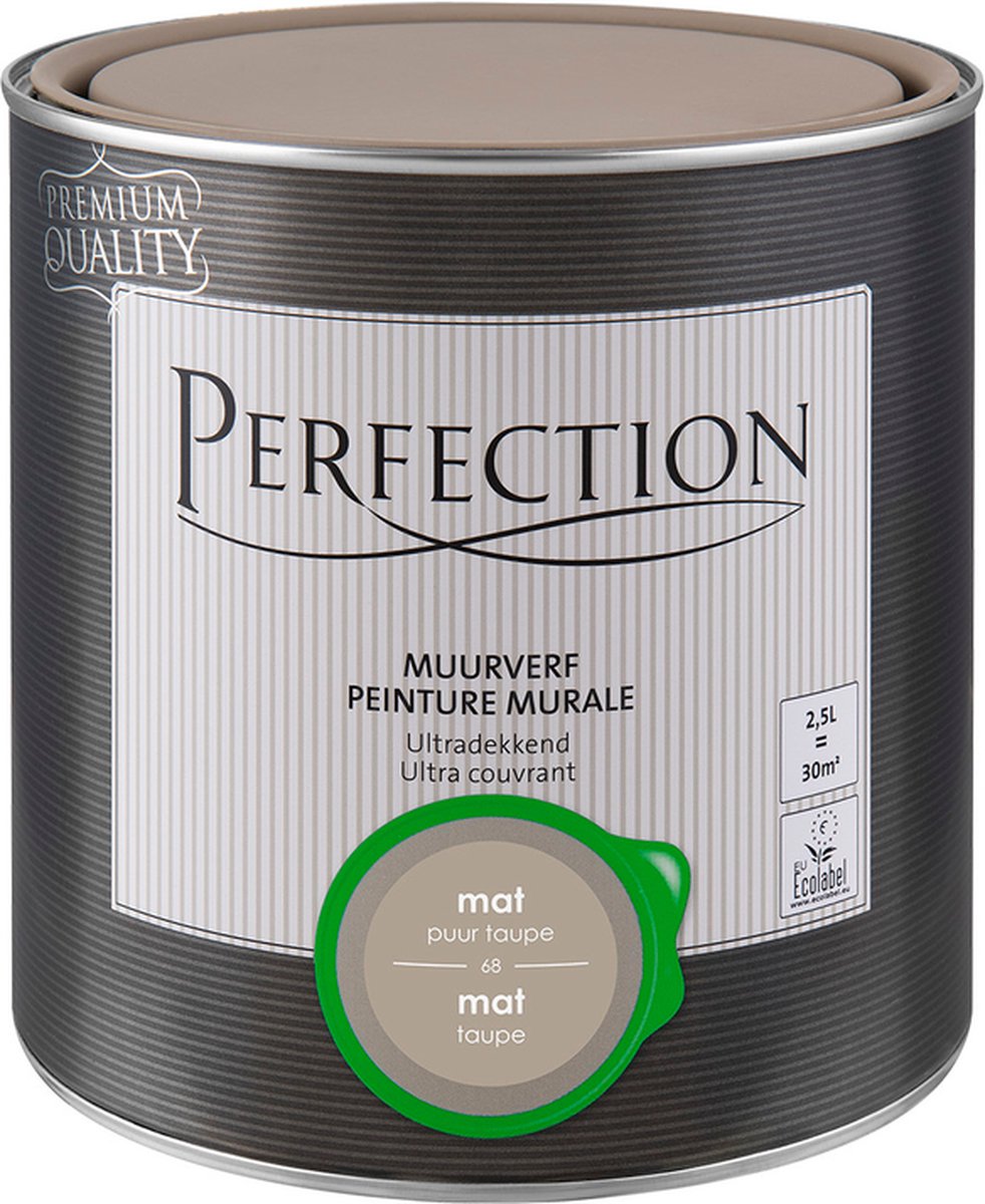 Perfection Muurverf Ultradekkend Mat Taupe 2.5L | bol.com