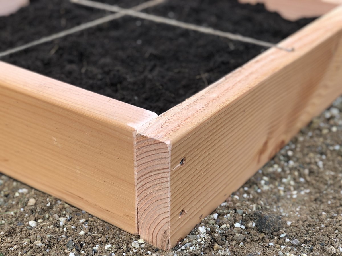 Moestuinbak/Kweekbak 'Lenie' - 64,5x64,5x14 cm - Douglas Lariks hout ...