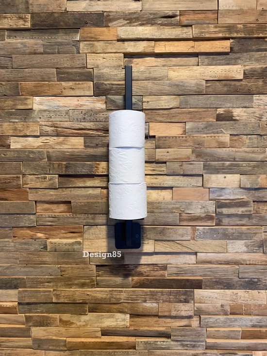Design85 WC Rolhouder Industrieel Zwart Vierkant Staal Muurbevestiging ...