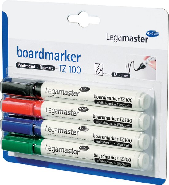 Legamaster Whiteboard marker assortiment - Blik 4 stuks | bol.com