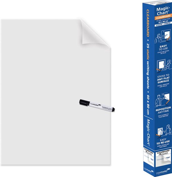 Magic-Chart Legamaster Whiteboard 60x80cm transparant | bol.com