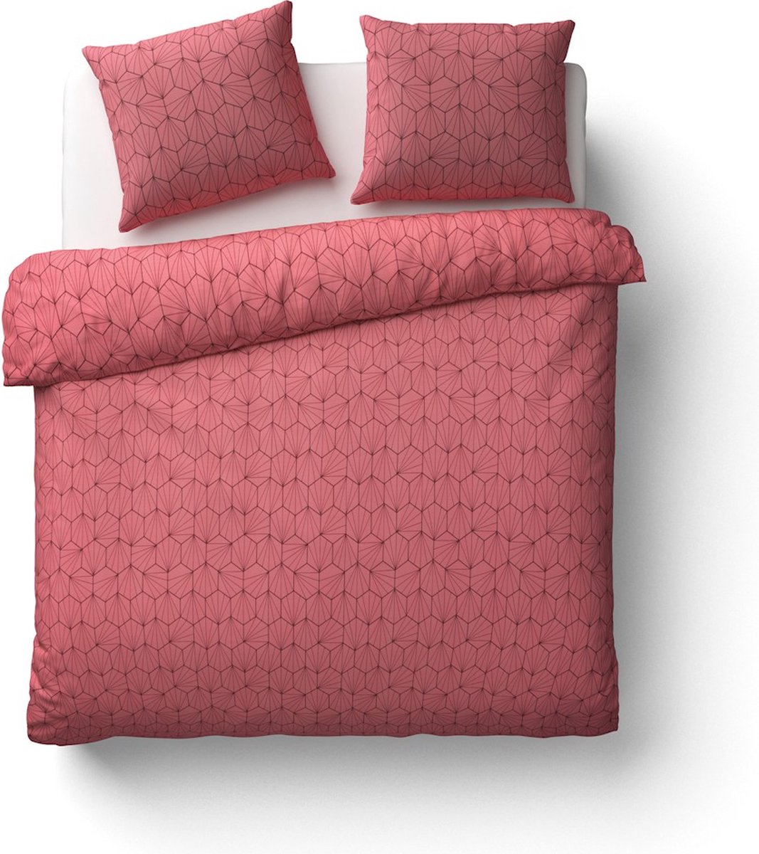 Beter Bed Select Dekbedovertrek Douglas - 200 x 200/210/220 cm - rood | bol.com