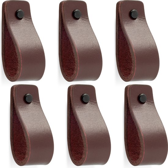 Buffel & Co Leren Handgrepen – Set van 6 – 100% Leer – Leren Lusjes ...