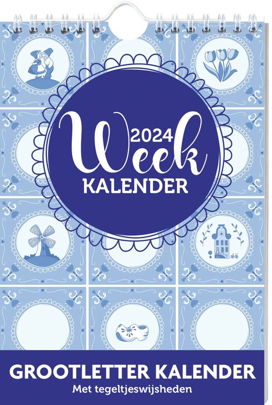Grootletter Tegeltjeswijsheden weekkalender - 2024 | bol.com