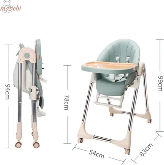 Mabebi MBB-EG - Luxe baby eetstoel - 2-in1 eetstoel - multifunctionele ...