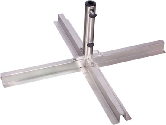 Parasolvoet INOX -Roestvrijstaal - Universeel - Parasols tot 3,5 meter ...