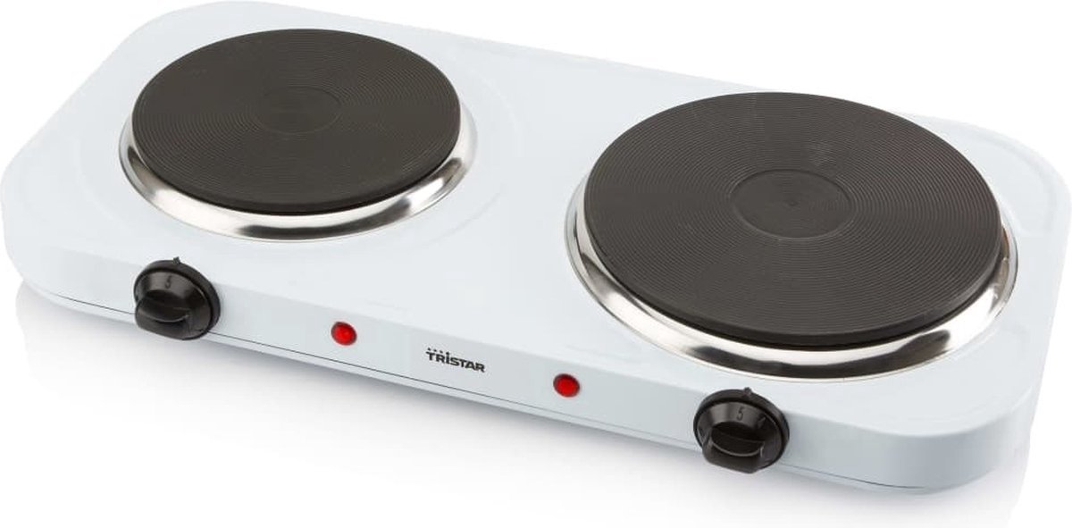 Elektrische Kookplaat Vrijstaand - 2-Pits - Keramisch - 1000W - Wit ...