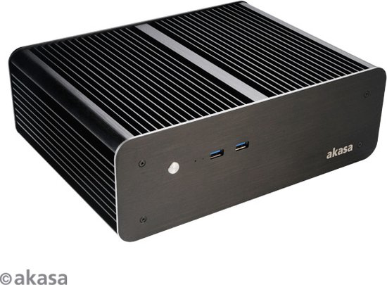 Akasa Euler MX, Fanless Aluminium Case, 2 x Front USB 3.0, 2 x 2.5 ...
