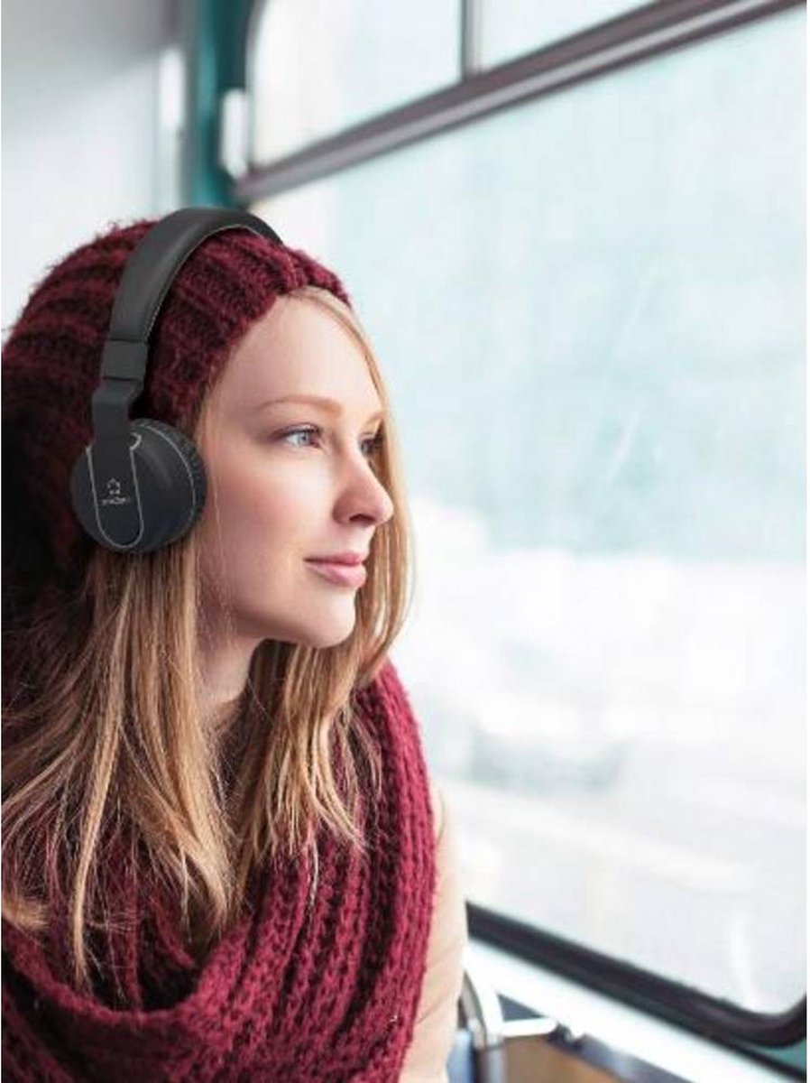 Renkforce RF-BTK-100 On Ear headset Bluetooth, Kabel Zwart, Grijs ...