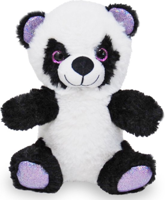Panda met Glitters (Paars) Pluche Knuffel 18 cm [Panda Plush Toy ...