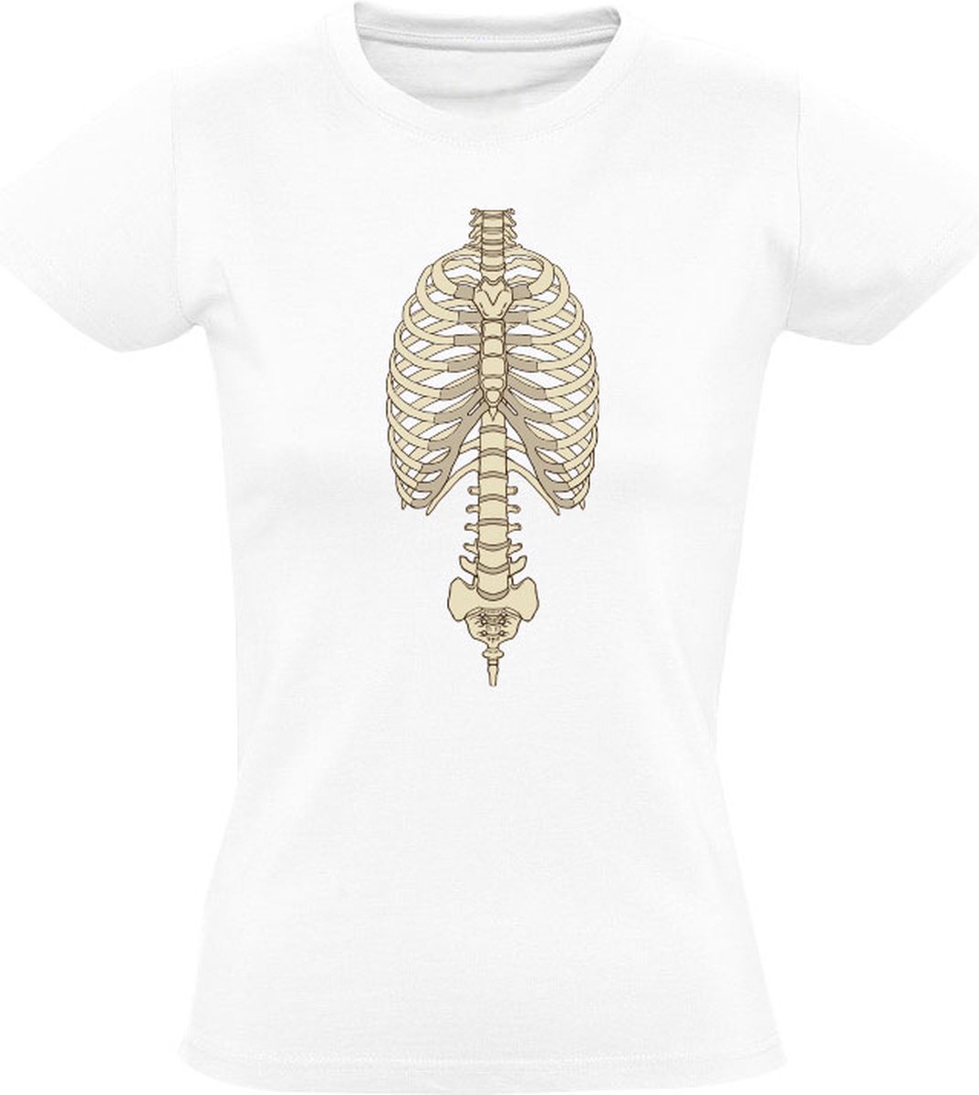 skelet lichaam Dames t-shirt| romp| botten| dood | bot |eng |lachen ...