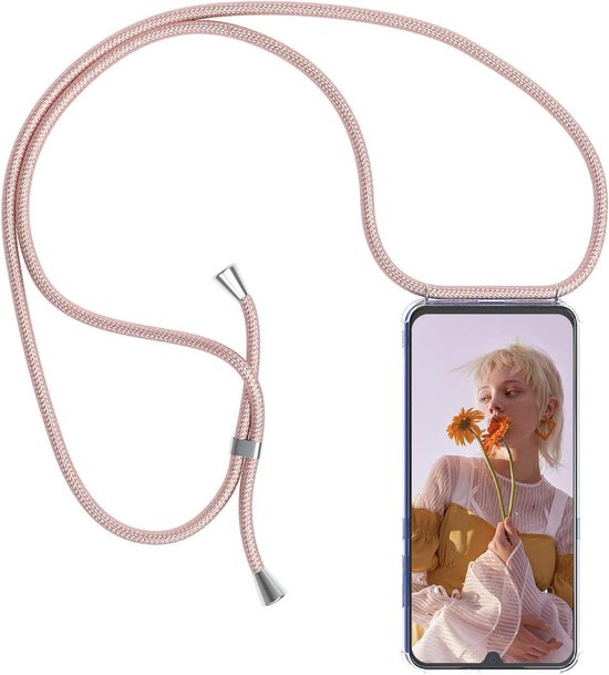 Samsung S20 Hoesje Transparant met Koord Rose Shock Proof Siliconen Hoes Case Cover -... | bol.com