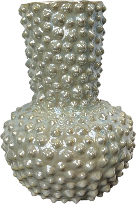 Djedda Vaas Dots - Vaas - L 21x29cm - DOT - Vaas Parelmoer - Wit ...