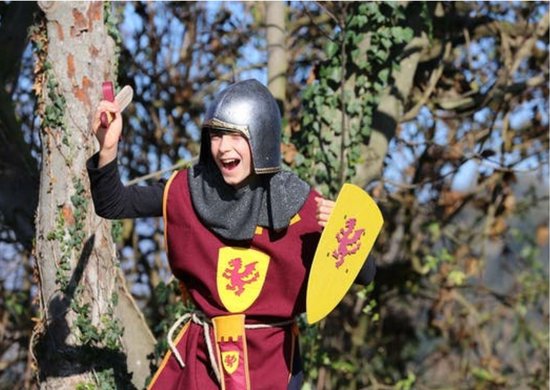 Kalid Medieval Toys - Houten schild geel - Verkleedaccesoire - Ridders ...