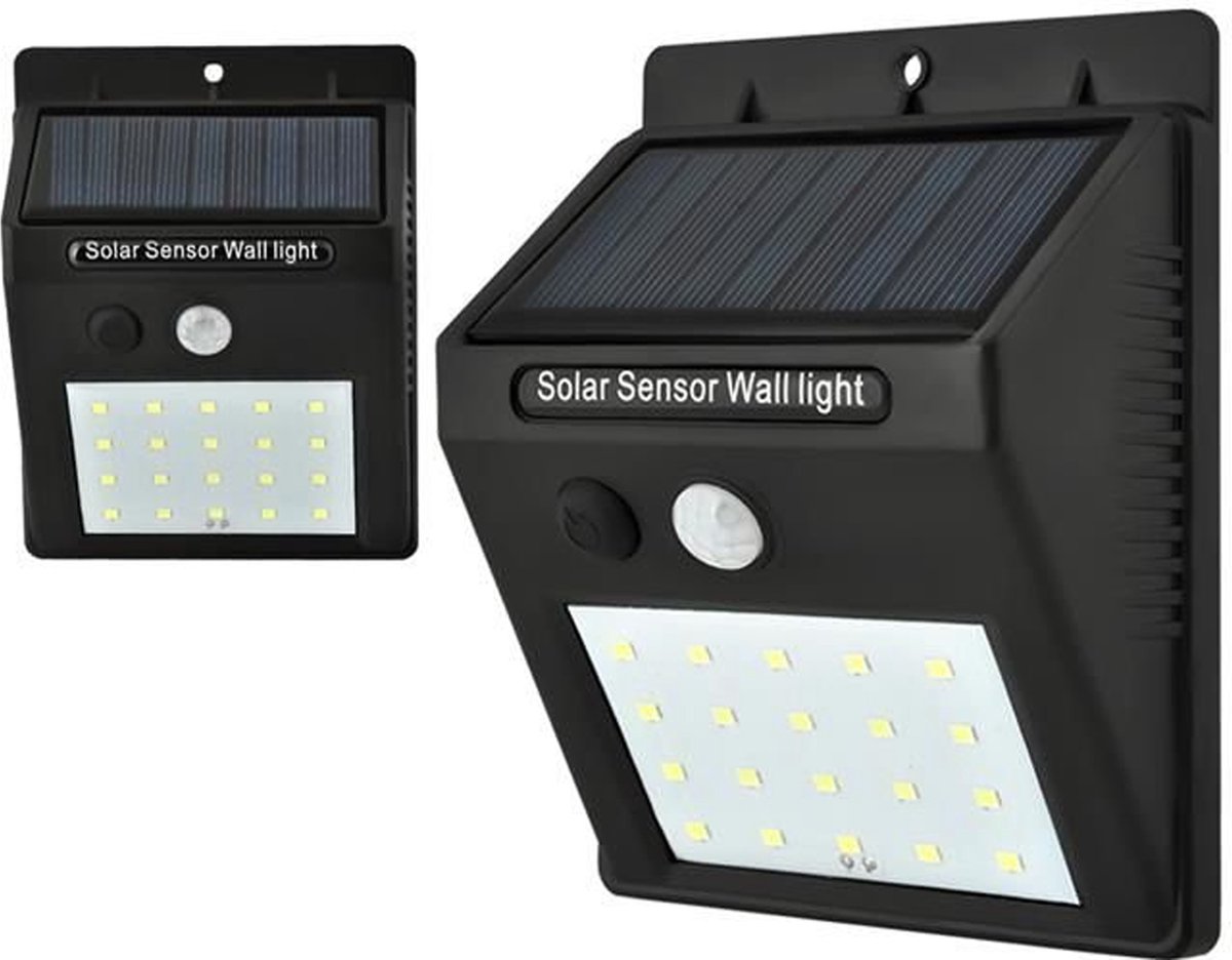 Solar Buitenlamp - Set van 2 Stuks - Bewegingssensor - 20 LED ...
