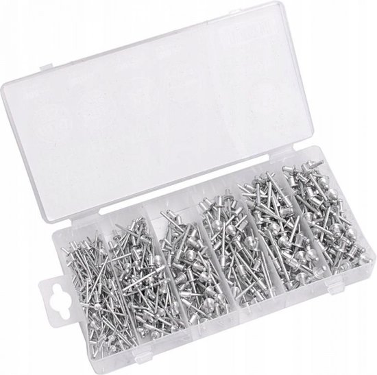 Popnagel Set - Aluminium - 400 Stuks - Blindnagels - 2,4 / 3,2 / 4,0 ...