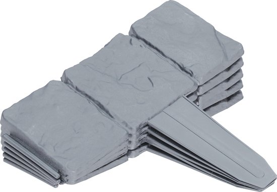 Relaxdays 40x borderrand - tuinrand - steenlook - 30 cm hoog ...