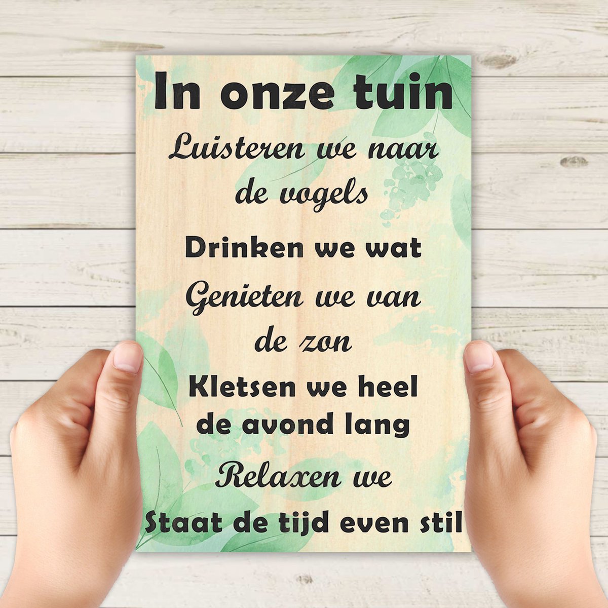 Spreukbord - In Onze Tuin - Hout - Vintage - Grappig - Humor - Bord ...