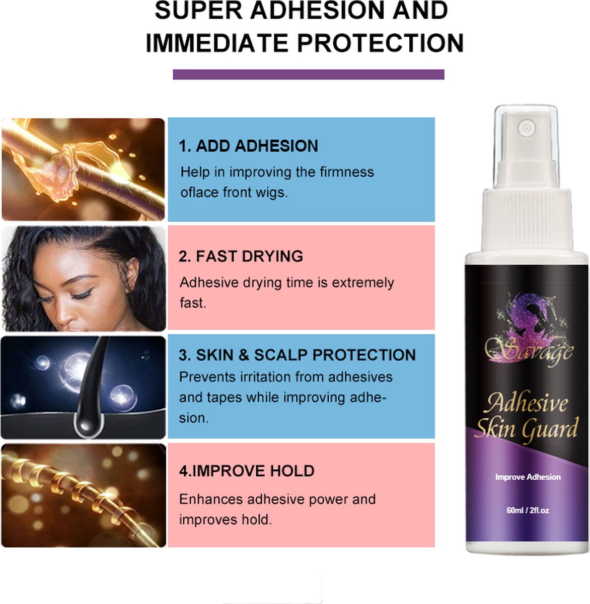 Savage Hairline - Adhesive Skin Guard - Skin Protector - Improves ...