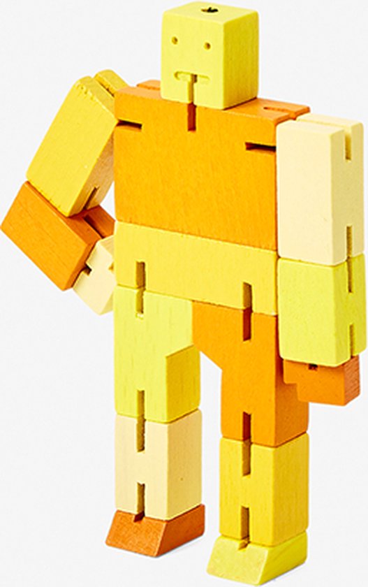 Areaware - Robot Puzzel Cubebot - Micro - Multicolor Geel | bol