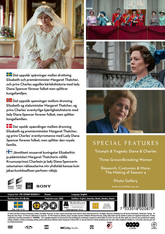 The Crown - Seizoen 4 (DVD) (Import geen NL ondertiteling) (Dvd), Gillian Anderson | Dvd's | bol