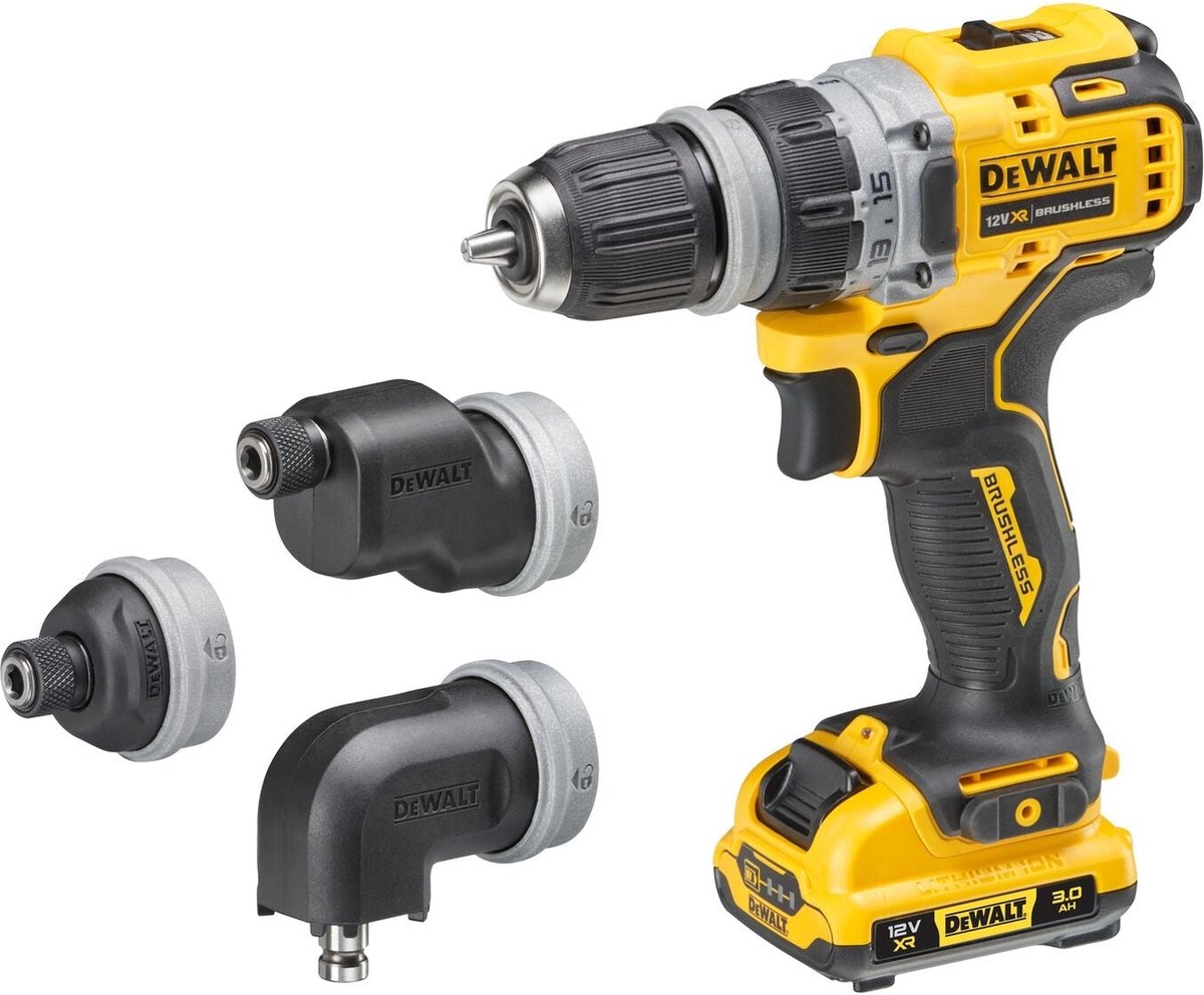 DeWALT DCD703L2T Multi-head Accu Schroefboormachine 12V XR 3.0Ah in TSTAK | bol