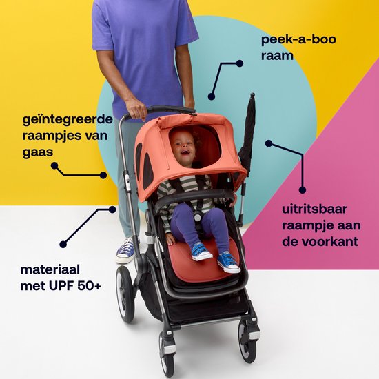 Bugaboo Donkey breezy zonnekap, Morning Pink | bol.com