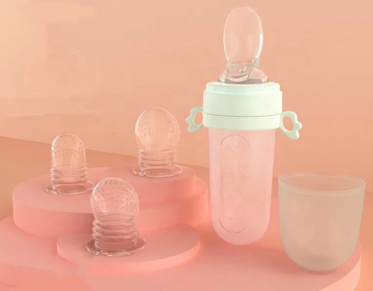 BIBI Siliconen Baby Voeding Lepels - 2 Verschillende Opzetstukken | bol.com