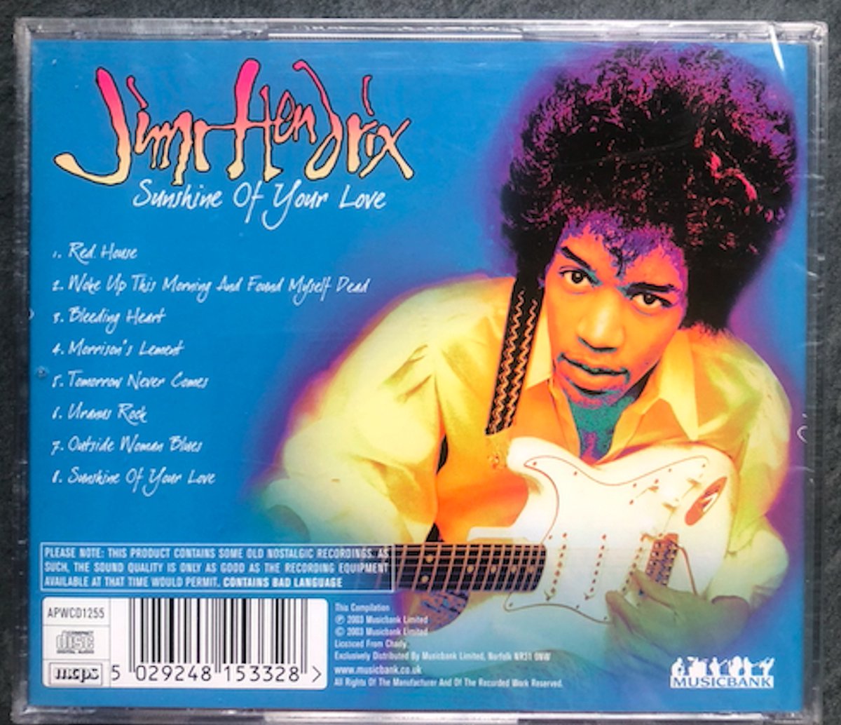 Jimi Hendrix - Sunshine of your love, Jimi Hendrix | CD (album ...